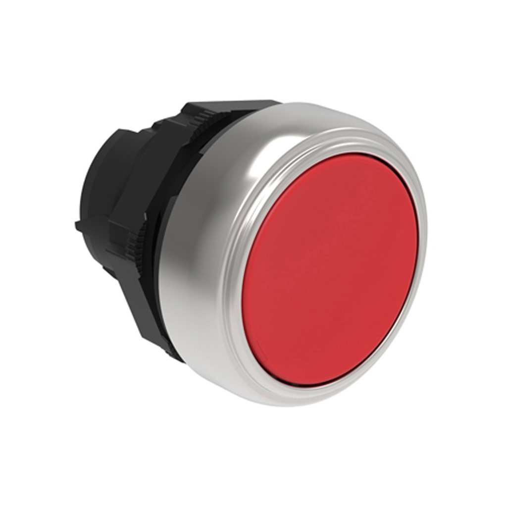 Push On-Push Off Button Switch, Flush, Red, 22mm | SourceASI